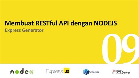 Membuat Restful Api Dengan Nodejs 09 Express Generator Youtube