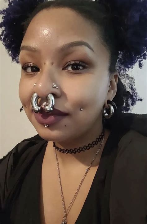 Women With Huge Septums Large Septum Really Big Septum Piercing