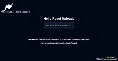 React Uploady Crop And Upload With React Easy Crop Codesandbox