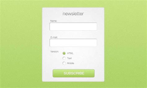 Beautifully Designed Newsletter Subscription Form PSD Naldz Graphics