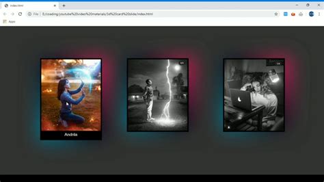 Card Slide Animation Html And Css Youtube