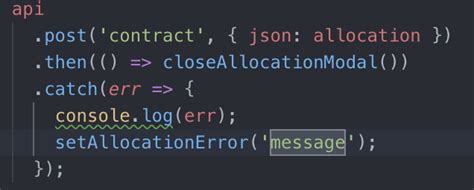 reactjs how to get proper error in catch statement stack overflow