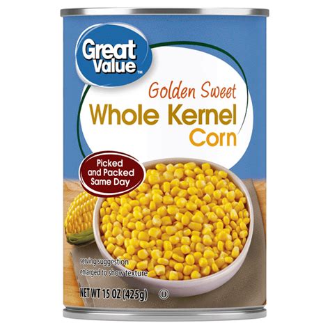 Great Value Southwest Corn 1525 Oz Can With Whole Kernel Corn Poblano