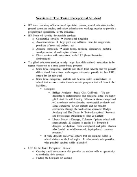 Twice Exceptional Learners Docx