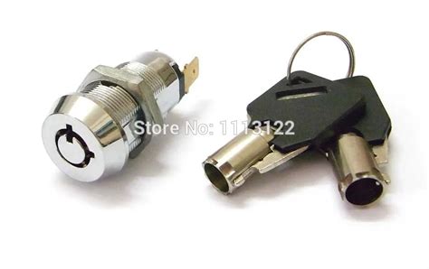 Big 7 Pin Tubular Key Switch Lock 19MM Power Switch Lock Electronic Lock Key Removed In 2
