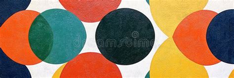 Geometric Pattern Of Interlocking Circles Featuring Bold Primary Colors