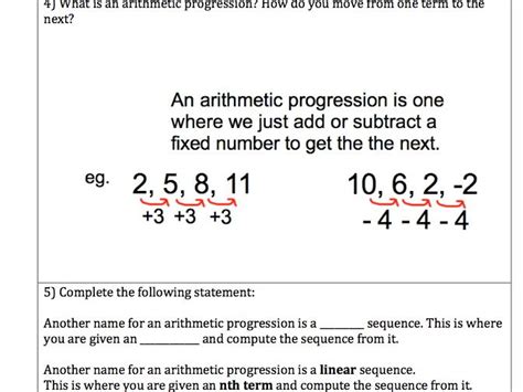 Gcse Maths Questions And Answers Basic And Standard Sequences