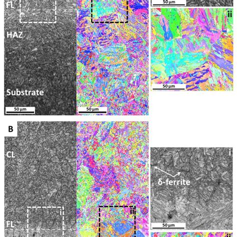 Electron Backscatter Diffraction Ebsd Images Showing The