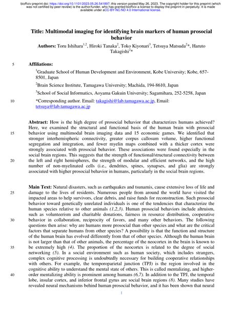 Pdf Multimodal Imaging For Identifying Brain Markers Of Human