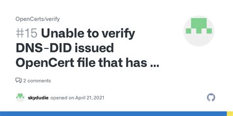 unable to verify dns did issued opencert file that has a revocation
