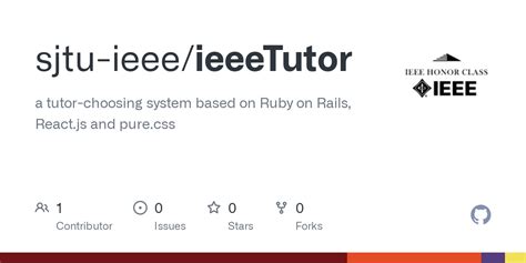 github sjtu ieee ieeetutor a tutor choosing system based on ruby on