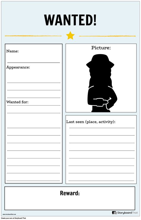 Printable Blank Wanted Poster Template Posters Printable Wanted
