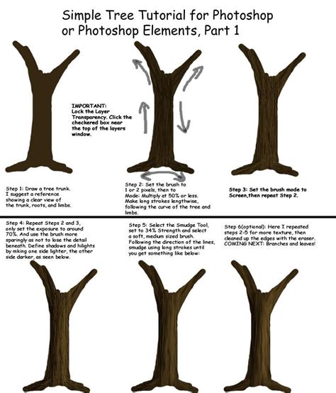 Tree Tutorial Part 1 By Tephra76 Digital Painting Tutorials Digital Art Tutorial Art Tutorials