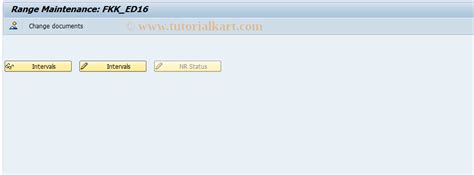 FPN6 16 SAP Tcode Number Range Maintenance FKK ED16