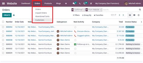 Orders Management In Odoo Website Odoo V Enterprise