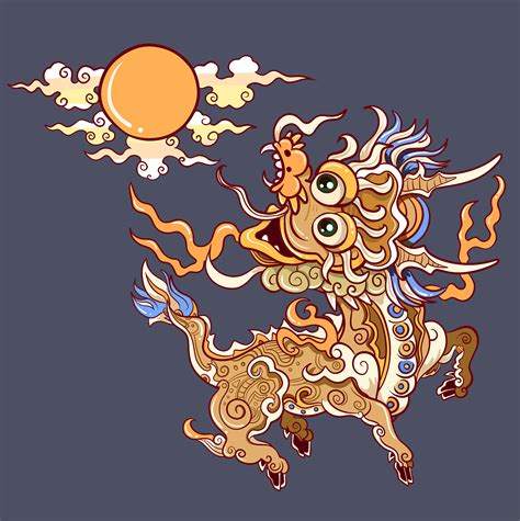 麒麟 插画 商业插画 Kuki07 原创作品 站酷 Zcool