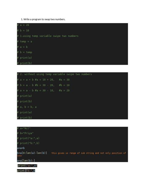 Python Interview Programs2 Pdf Computer Programming Software