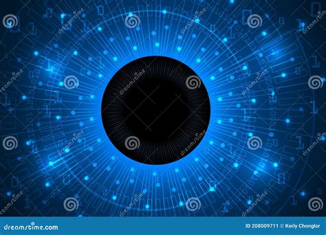 Big Data Visualization With Light Binary Code Background Stock Image