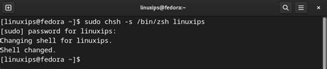 how to install zsh on fedora bash to zsh linuxips