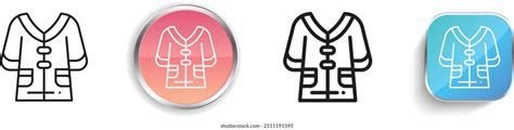 Coat Icon Thin Linear Regular Button Stock Vector Royalty Free Shutterstock