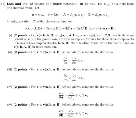 1 Lots And Lots Of Tensor And Index Notation 10