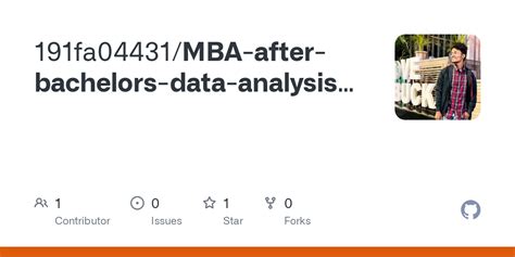 Github 191fa04431mba After Bachelors Data Analysis Using Python