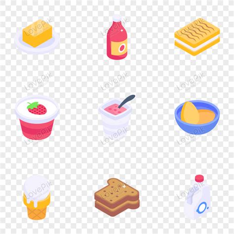 트렌디 한 유제품 식품 아이콘 아이콘 Png 일러스트 무료 다운로드 Lovepik