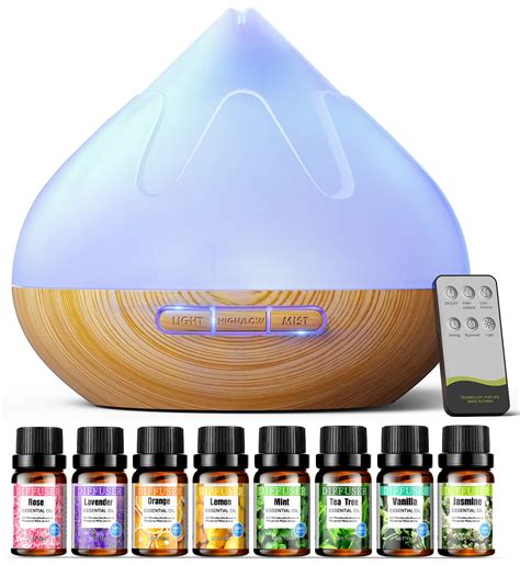 Aroma Diffuser With Essential Oils Set 500 Ml Essential Oil Diffuser With Remote Control