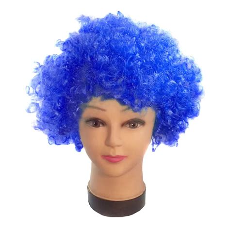 Peluca Afro Azul Un Clypchile