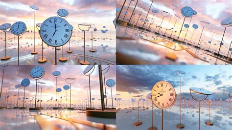 4k抽象钟表时间变化合集视频素材下载