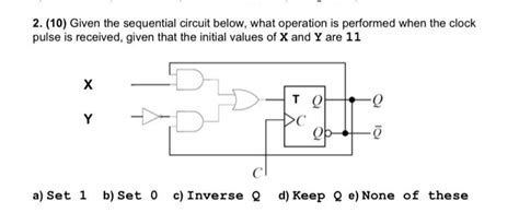 solved 2 10 given the sequential circuit below what