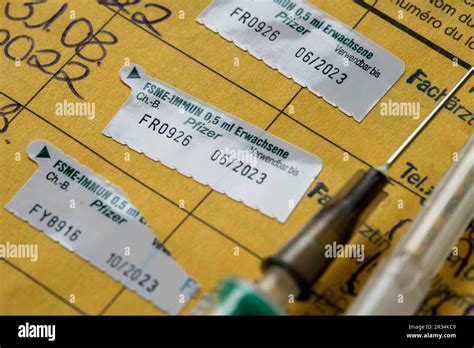 Symbol Image Vaccination Against The Tbe Virus Also Called Tick Vaccination Vaccination