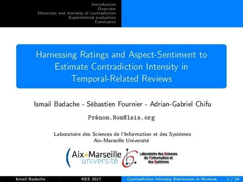 Pdf Harnessing Ratings And Aspect Sentiment To Estimate