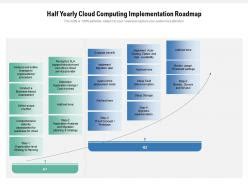 Half Yearly Cloud Computing Implementation Roadmap Presentation Graphics Presentation