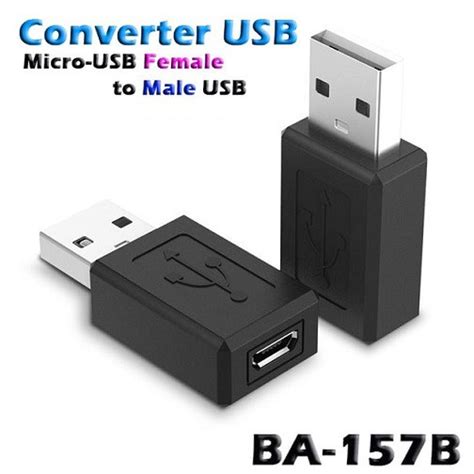 Jual Converter Micro USB Female To Male USB Socket Micro USB Sambungan Kabel Micro USB Ke