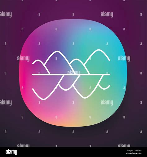 Music Frequency Level App Icon Vibration Noise Level Curves Sound Waves Waveforms Digital