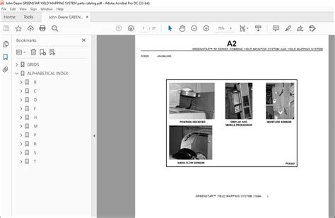 John Deere Greenstar Yield Mapping System Parts Catalog Manual Pdf