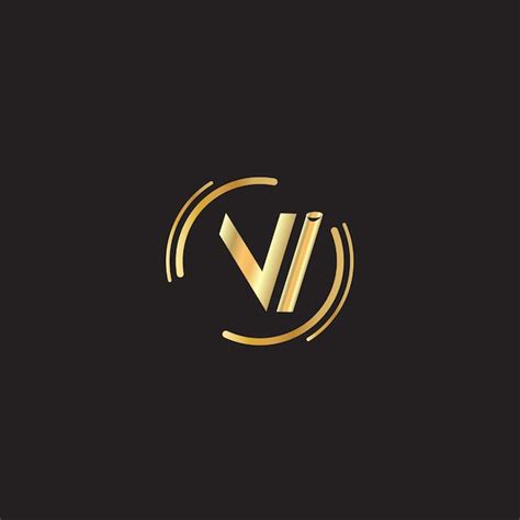 Premium Vector Golden Color Ni Text Logo Design