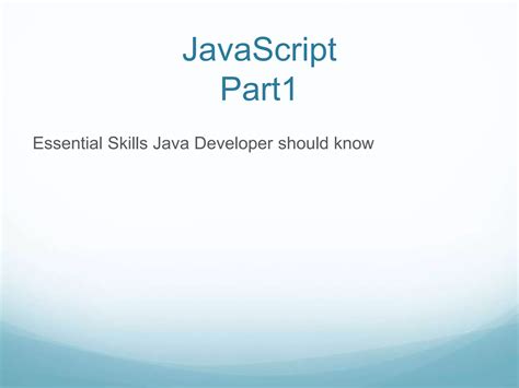 Java Scriptforjavadev Part1 Ppt