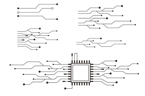 Circuit Board Line Microchip Software Integrated Motherboard