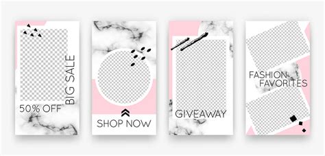 벡터 트 렌 디 한 편집 가능한 소셜 미디어 네트워크 이야기 템플릿 세트 전단지 카드 포스터에 대 한 현대적인 디자인 배경 0명에 대한 스톡 벡터 아트 및 기타 이미지