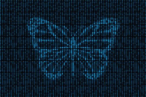 premium photo subliminal message monarque butterfly hidden in binary code