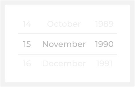 date of birth form field ui element template editable isolated vector
