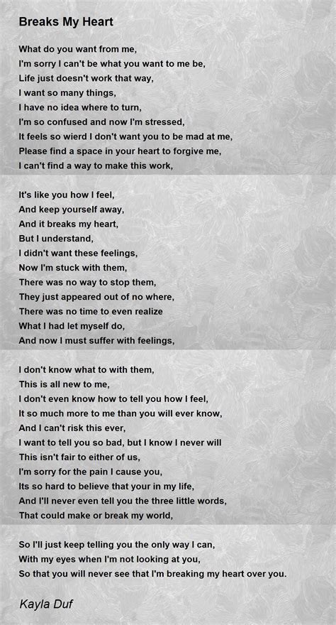 stop breaking my heart