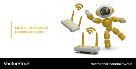 Best Internet Connection Realistic Robot Router Vector Image