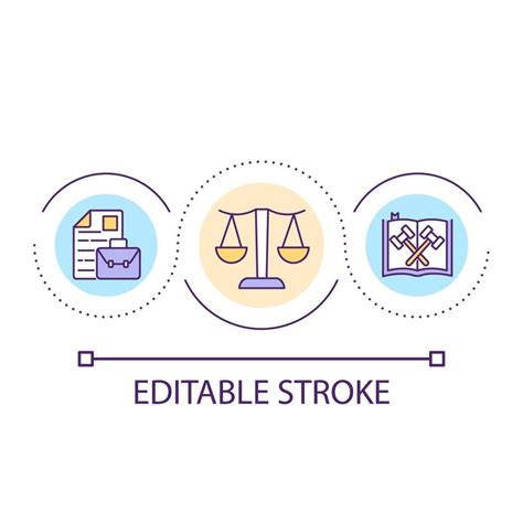 Law Regulation Loop Concept Icon Jurisdiction System Advantages Justice Authority And Safety