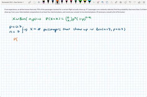 From Experience An Airline Knows That Only Of The Passengers Booked For A Certain Flight