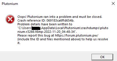 Game Crashes On Custom Games Loading Screen Plutonium