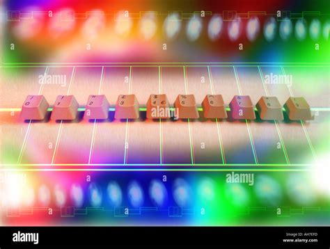 The Numbers Buttons From A Computer Keyboard Layed Out Alongside Each