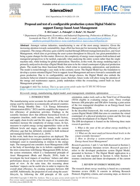 Pdf Proposal And Test Of A Configurable Production System Digital